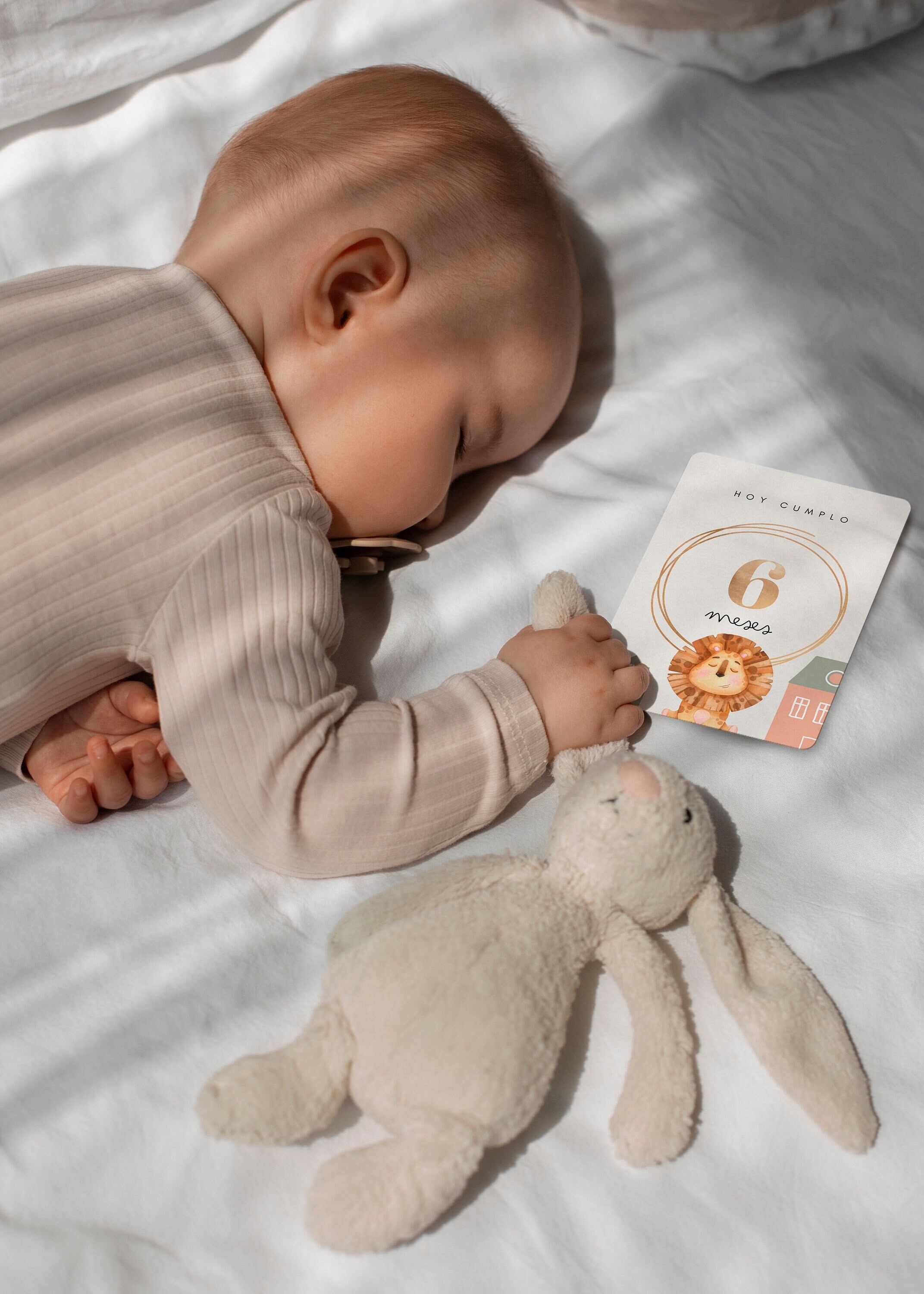 Mockup Printed Cards Baby Months / Mockup Baby Monthly Milestone Cards ...