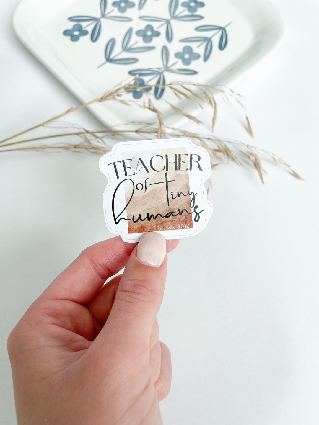 Teacher of Tiny Humans Die Cut Sticker Childcare Profession Aesthetic ...