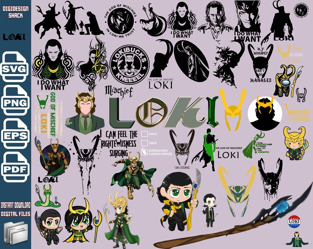 Lok.i SVG-PNG-PDF Bundle Loki Layered Svg Loki Marvel Svg - Etsy Australia