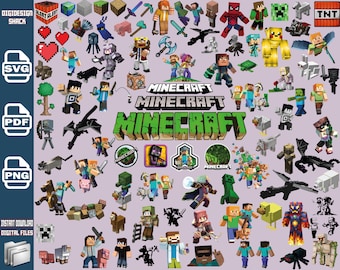 Minecraft SVG, Minecraft PNG File, Minecraft PDF, Minecraft Sticker ...