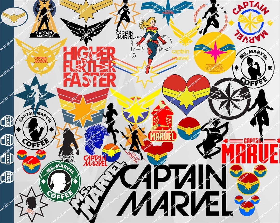Captan Marvel SVG-PNG-PDF Bundle, Captan Marvel Png, Captan Marvel Pdf ...
