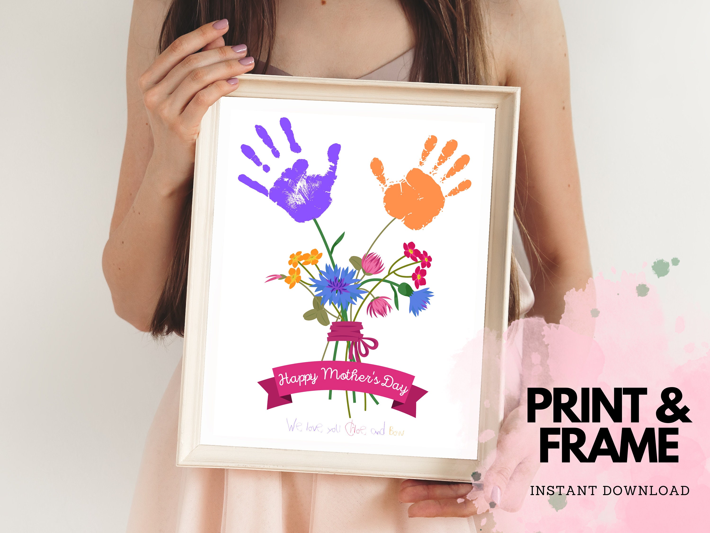 Mother's Day Handprint Art, Mommy Handprint Art, Kids Baby Toddler ...