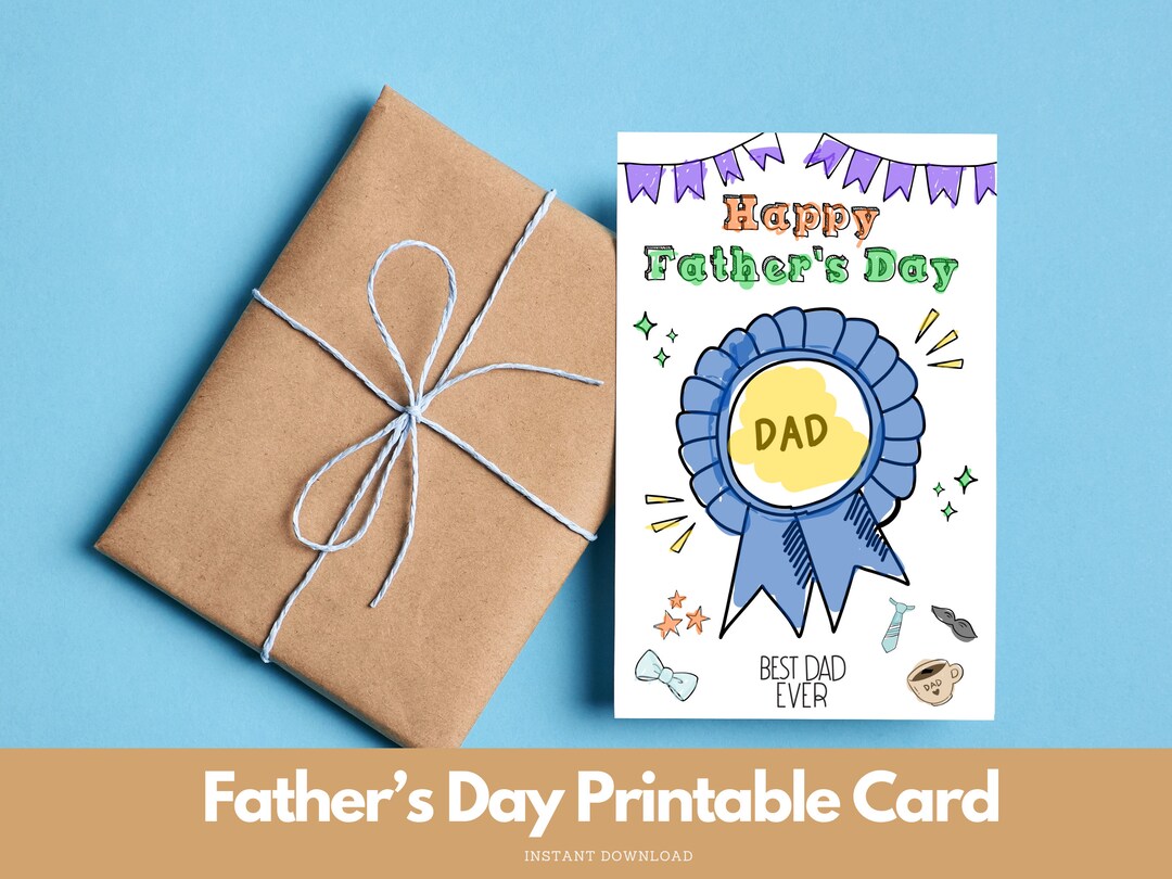 Father's Day Coloring Card | About My Dad Card | Kids Craft | Keepsake ...