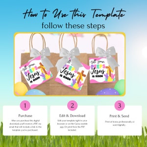 Jesus is Risen...tell Your Peeps - Easter Treat Bag Tags | Printable ...