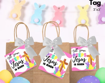Jesus is Risen...tell Your Peeps - Easter Treat Bag Toppers | Printable ...