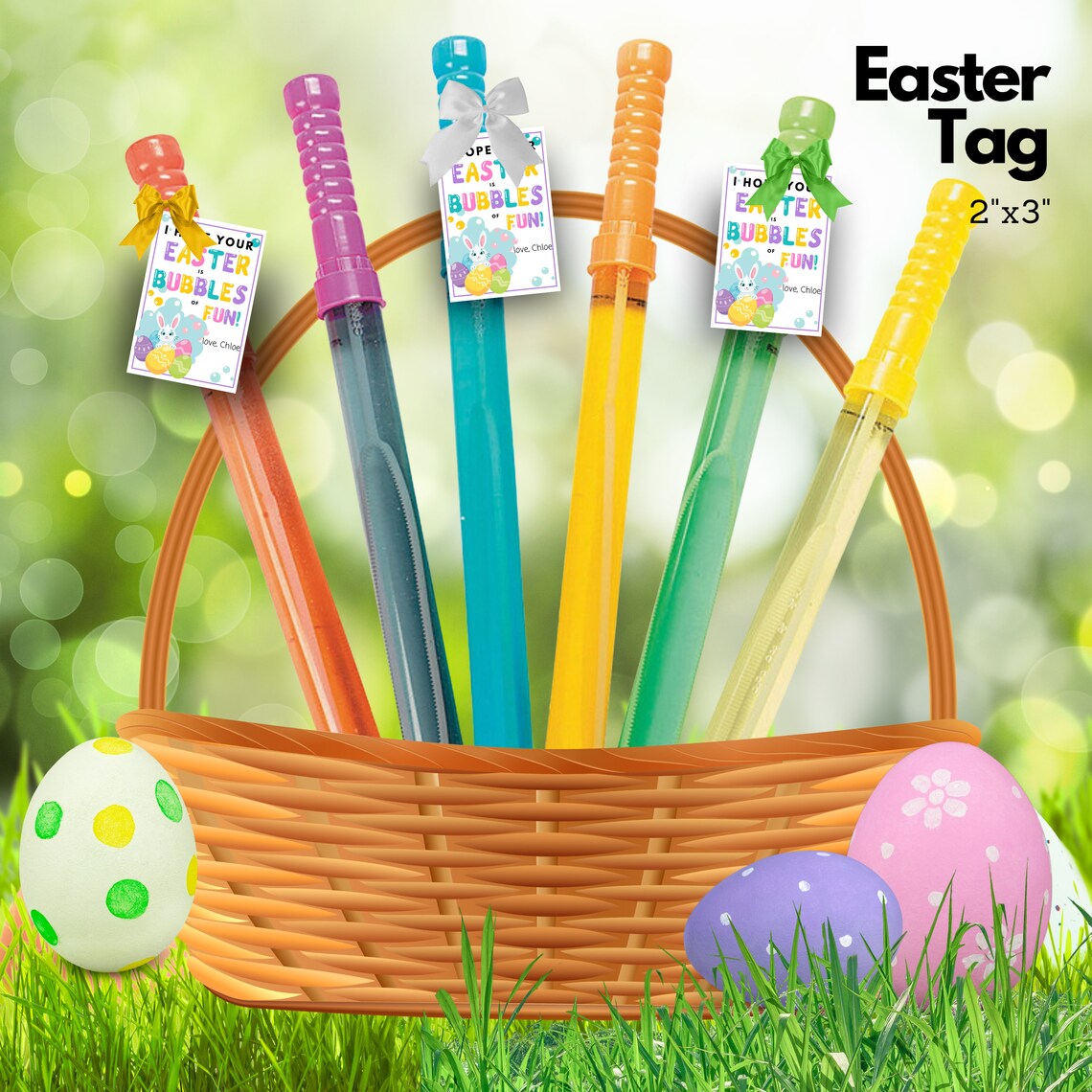 Printable Easter Bubbles Gift Tag, Hope Your Easter is Bubbles of Fun ...