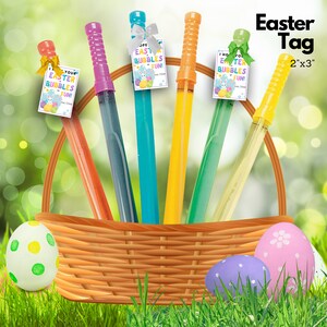 Printable Easter Bubbles Gift Tag: DIY Treat Favor (digital Download ...