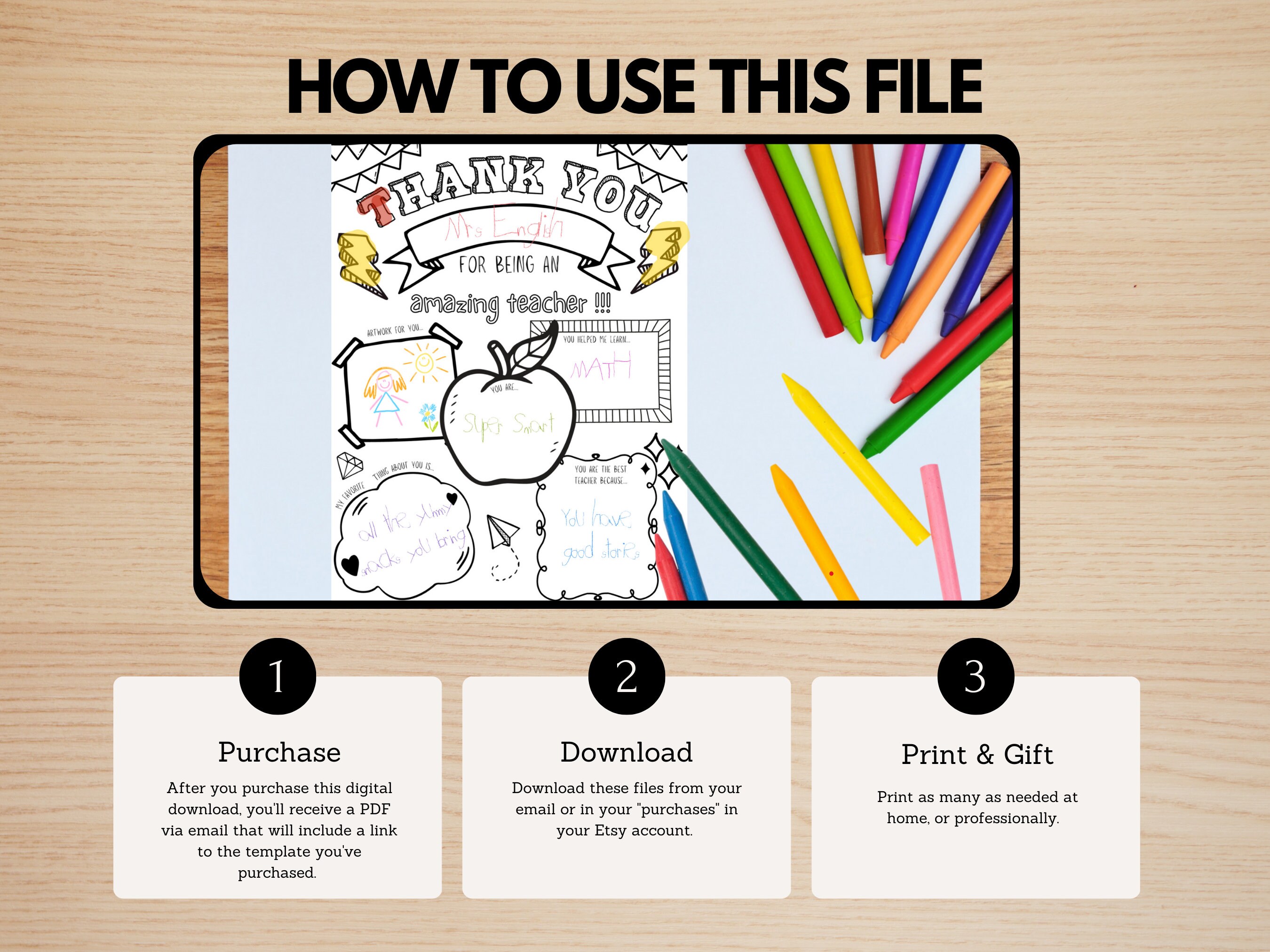 Teacher Appreciation Week Printable Teacher Appreciation Gift Thank You ...