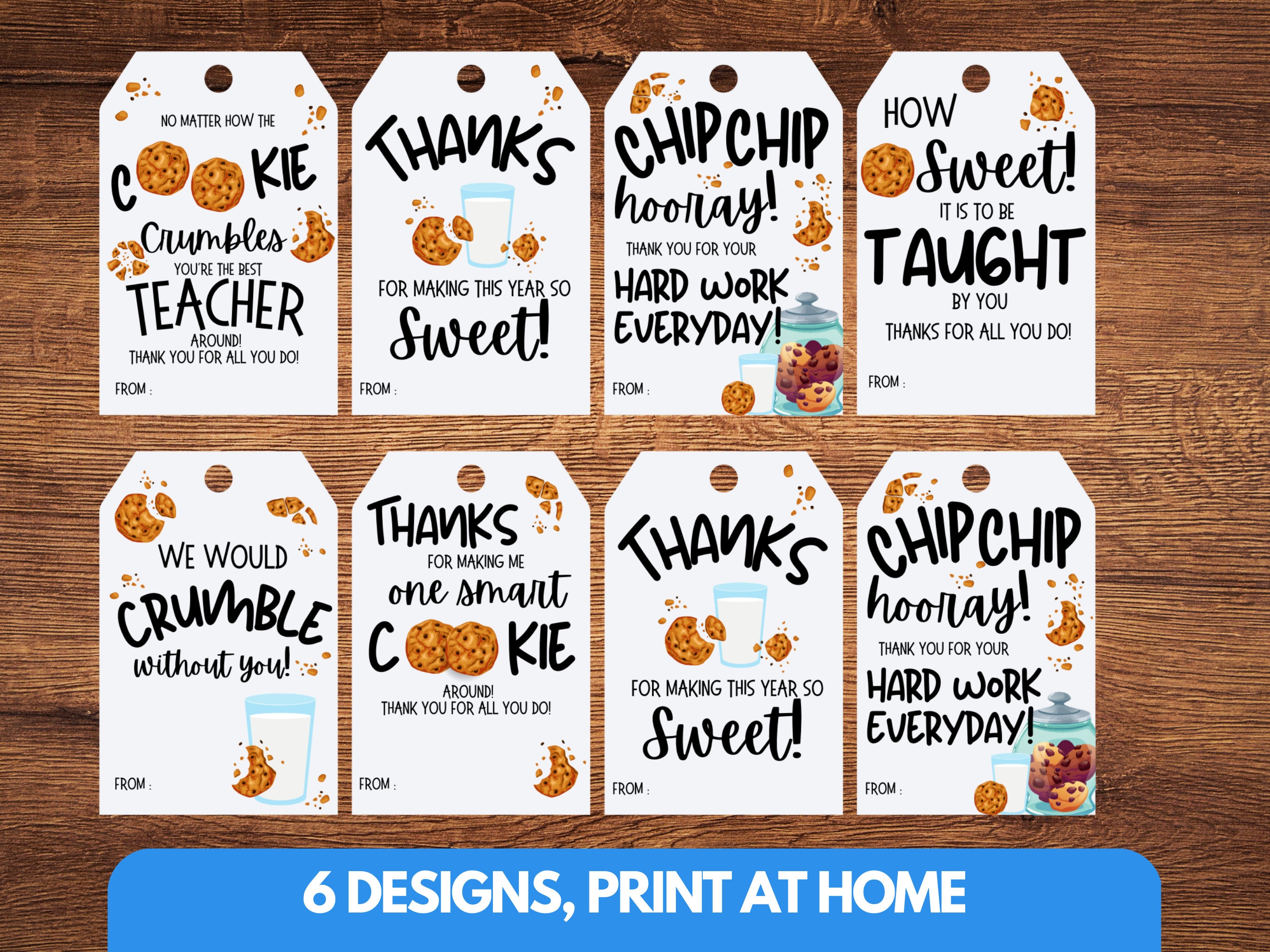 Teacher Appreciation Gift Tag, Teacher Gift Tags Printable Thank You ...