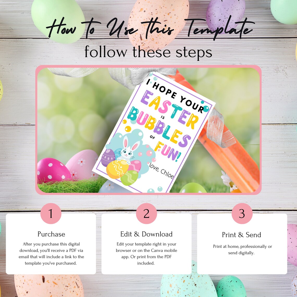 Printable Easter Bubbles Gift Tag, Hope Your Easter is Bubbles of Fun ...