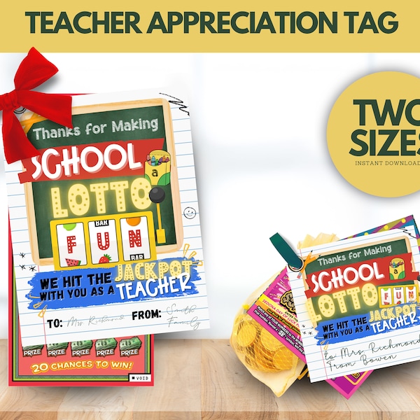 Teacher Appreciation Lottery - Etsy