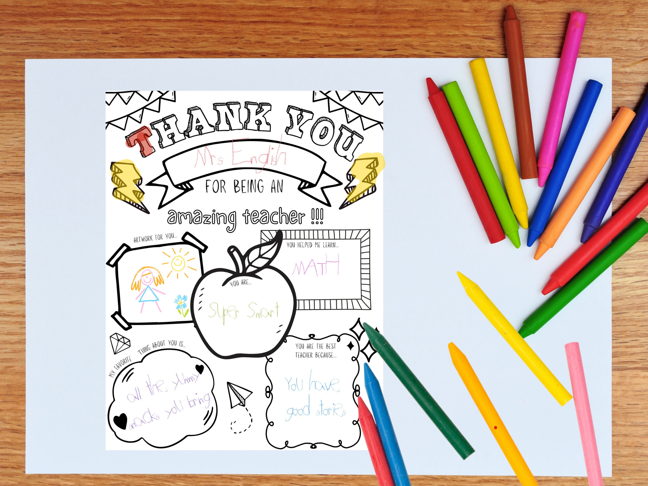 Teacher Appreciation Week Printable Teacher Appreciation Gift Thank You ...