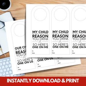 Teacher Wine Gift Tag, Instant Download End of School Year Teacher ...