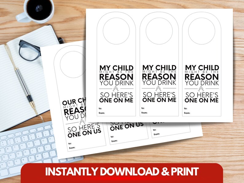 Teacher Wine Gift Tag, Instant Download End of School Year Teacher ...