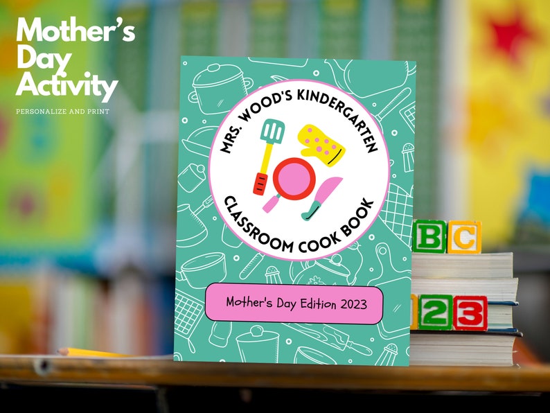 Mother's Day Cookbook Template: Editable Classroom Keepsake (digital ...