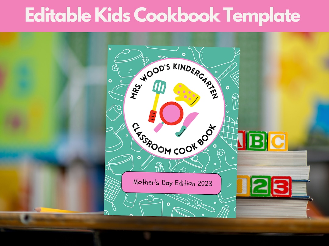 Mother's Day Cookbook Template: Editable Classroom Keepsake (digital ...