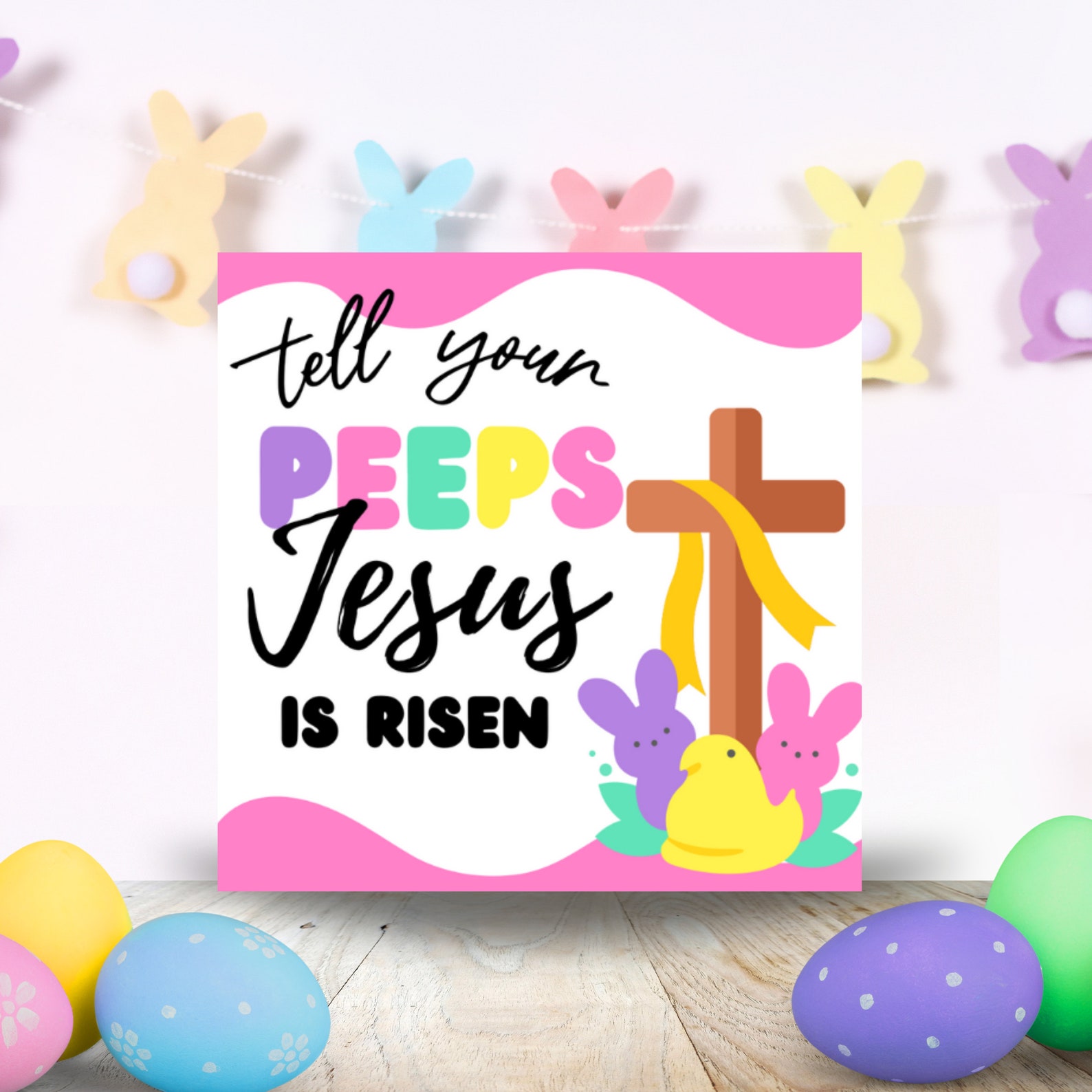 Jesus is Risen...tell Your Peeps - Easter Treat Bag Tags | Printable ...