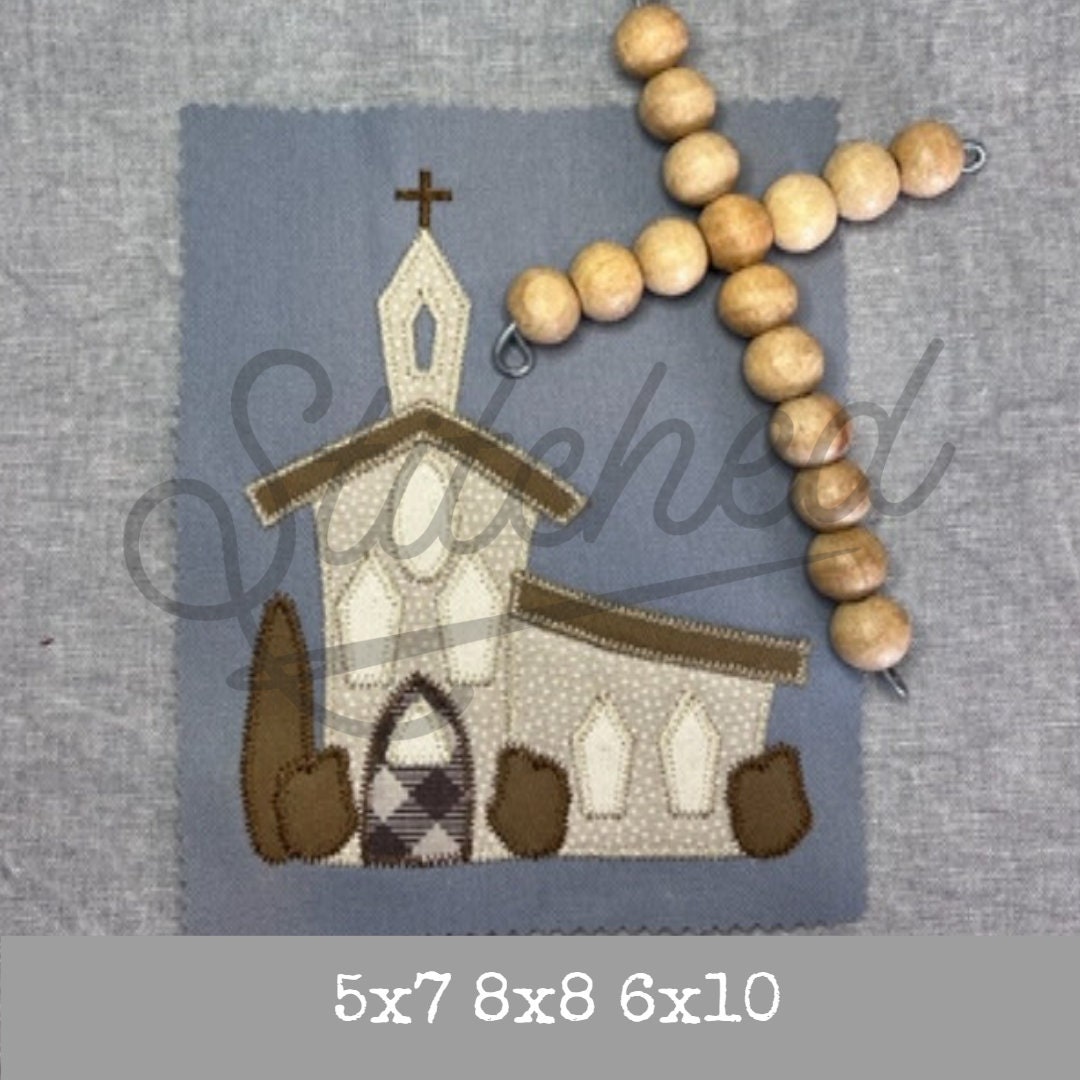 Simple Church Zig-zag Applique 5x7 8x8 6x10 - Etsy