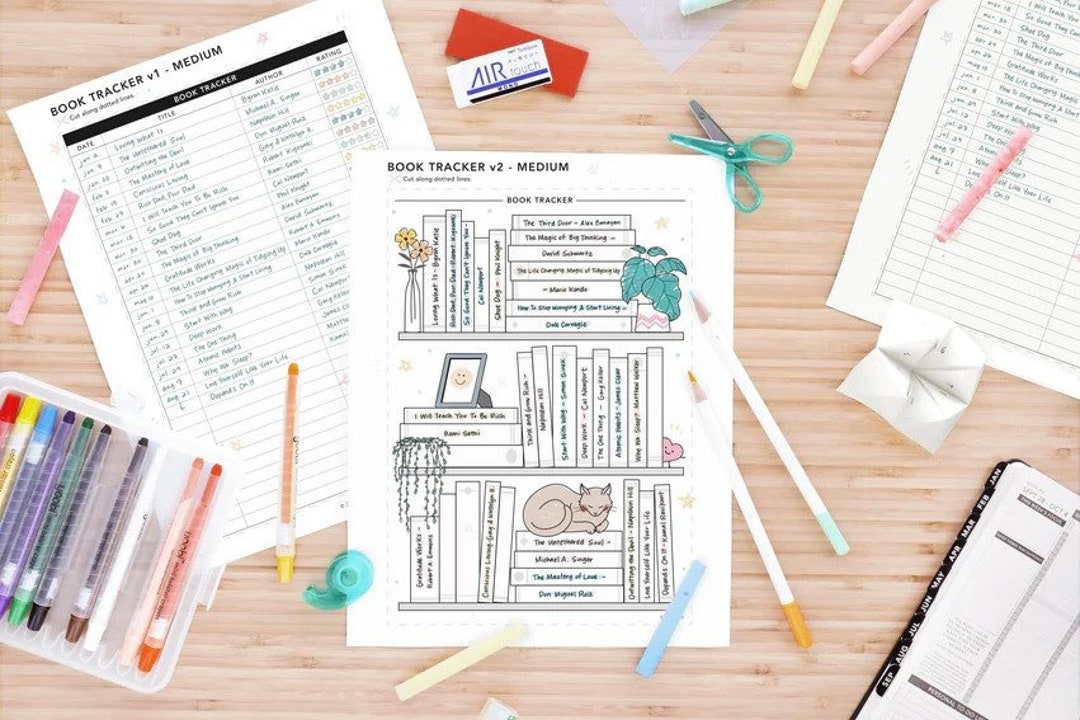 Simple Book Tracker V1 Large Size, Reading Journal, Portrait Book ...