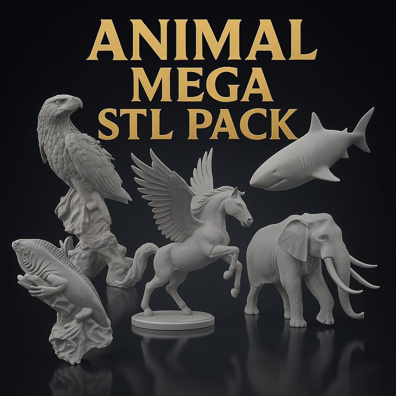 STL Animal Mega Pack – High Detail, A-Z Collection - Etsy