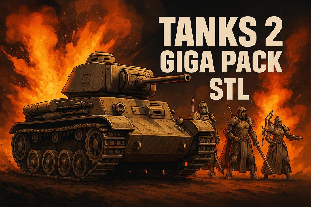 STL GIGA TANKS Mega Pack 3D Print Model Diorama - Etsy