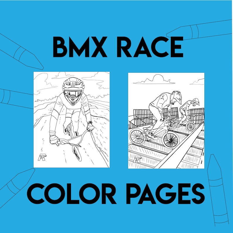 BMX Race Coloring Pages | Adult Coloring Book Pages | Kids Coloring ...
