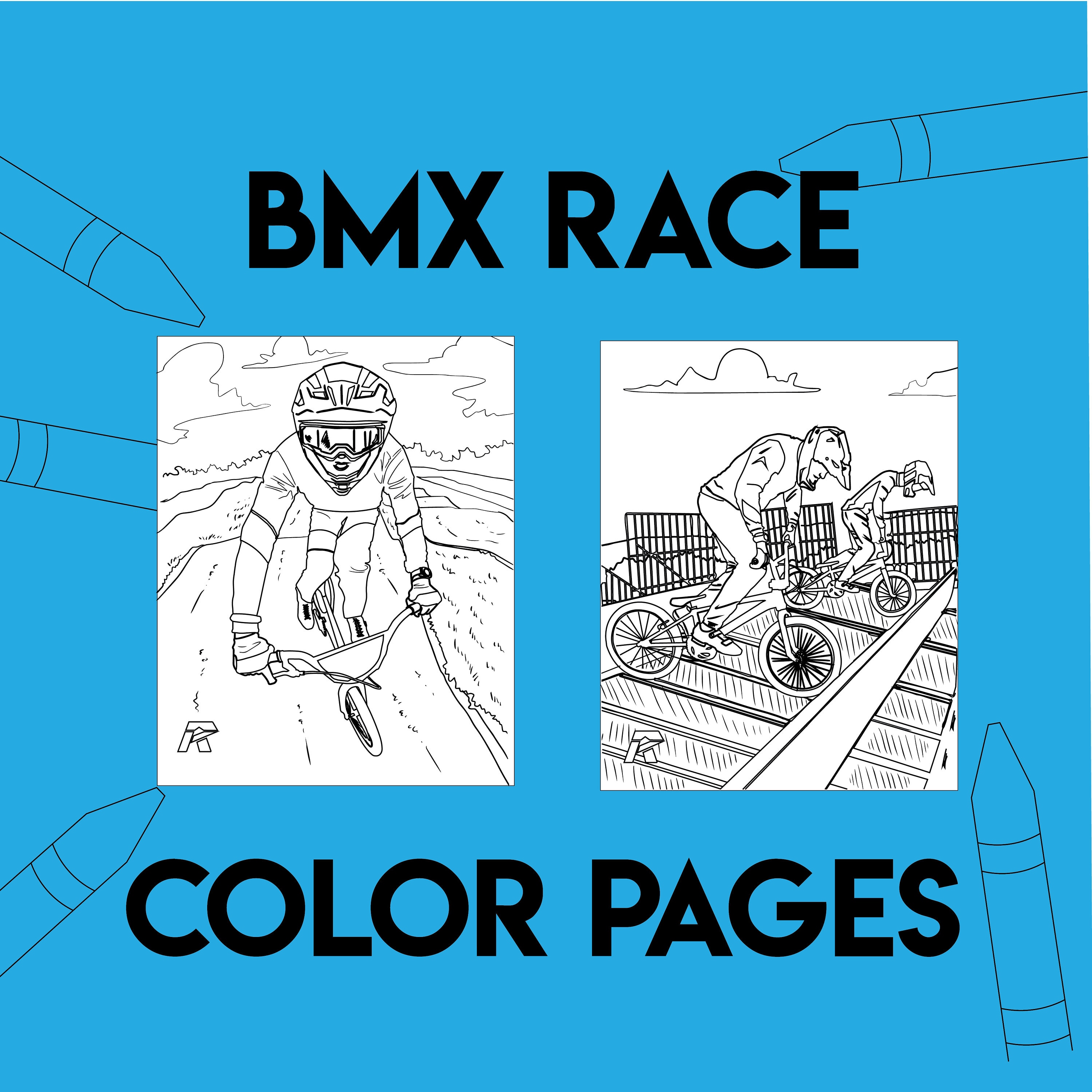BMX Race Coloring Pages | Adult Coloring Book Pages | Kids Coloring ...