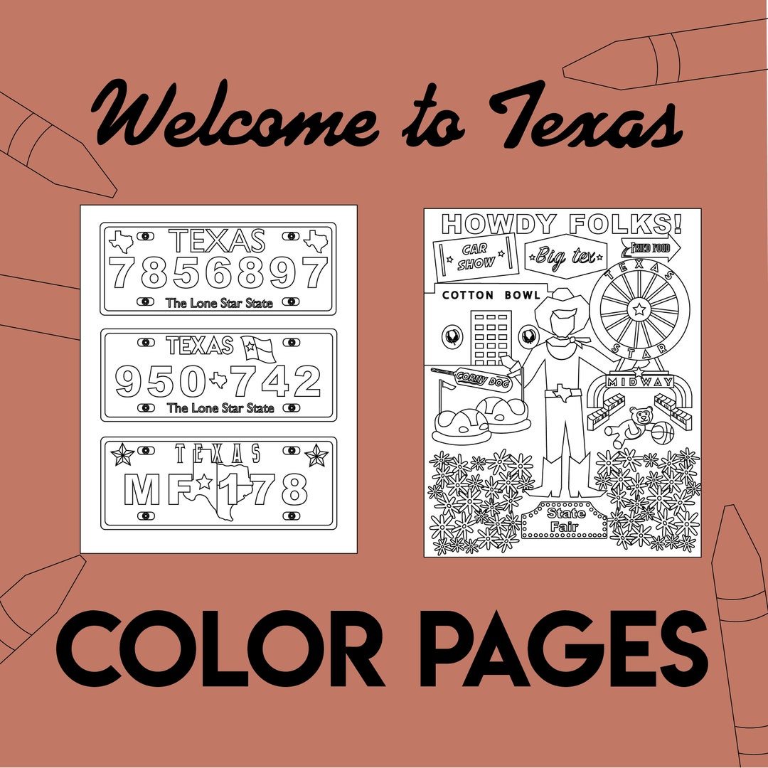Texas Coloring Pages | Adult Coloring Book Pages | Kids Coloring Page ...
