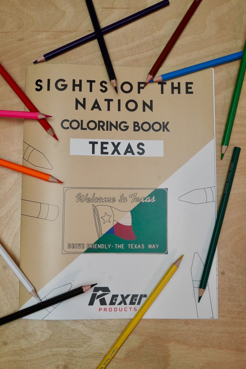 Texas Coloring Book | Adult Coloring Book Pages | Tourist Gift | State ...