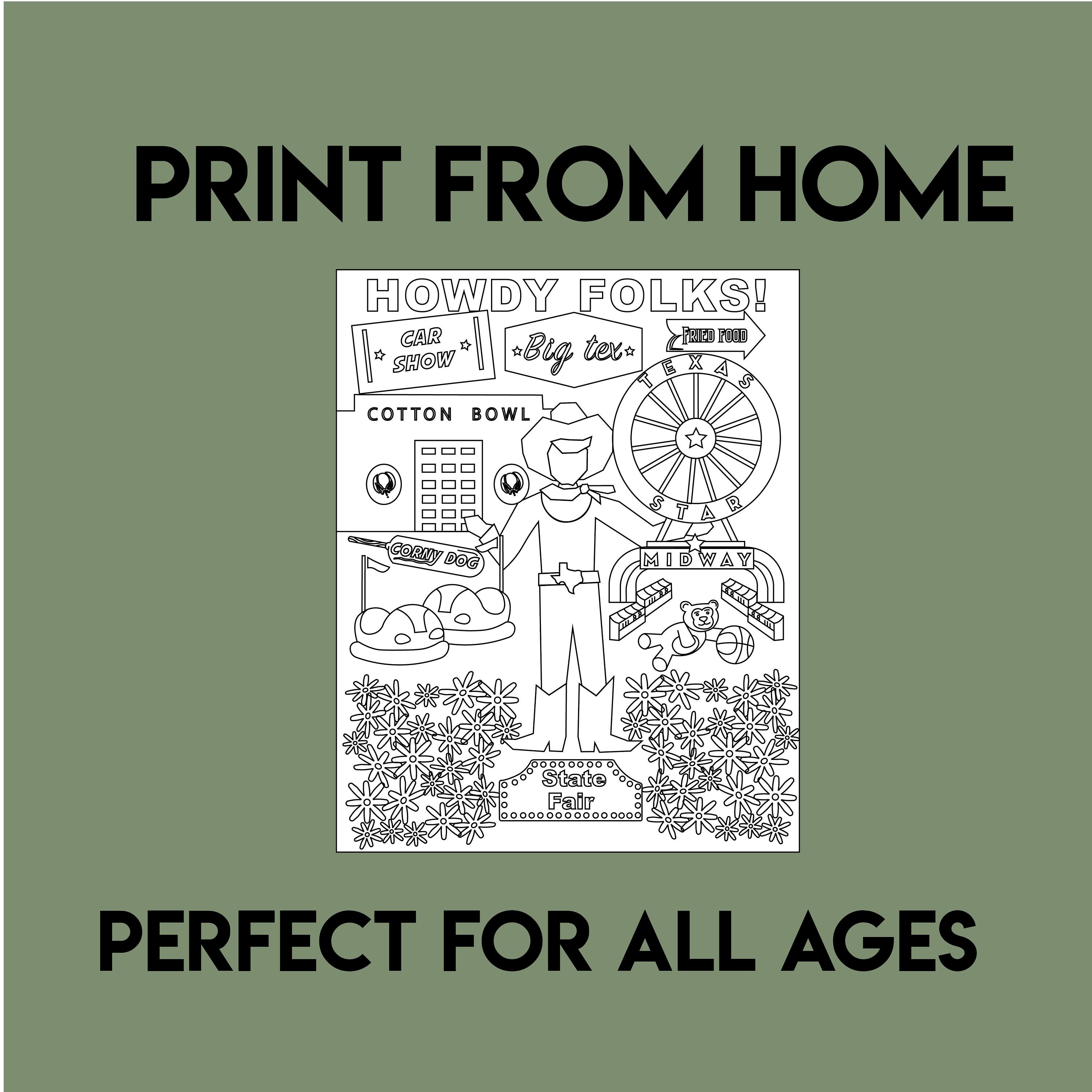 Texas Coloring Pages | Adult Coloring Book Pages | Kids Coloring Page ...