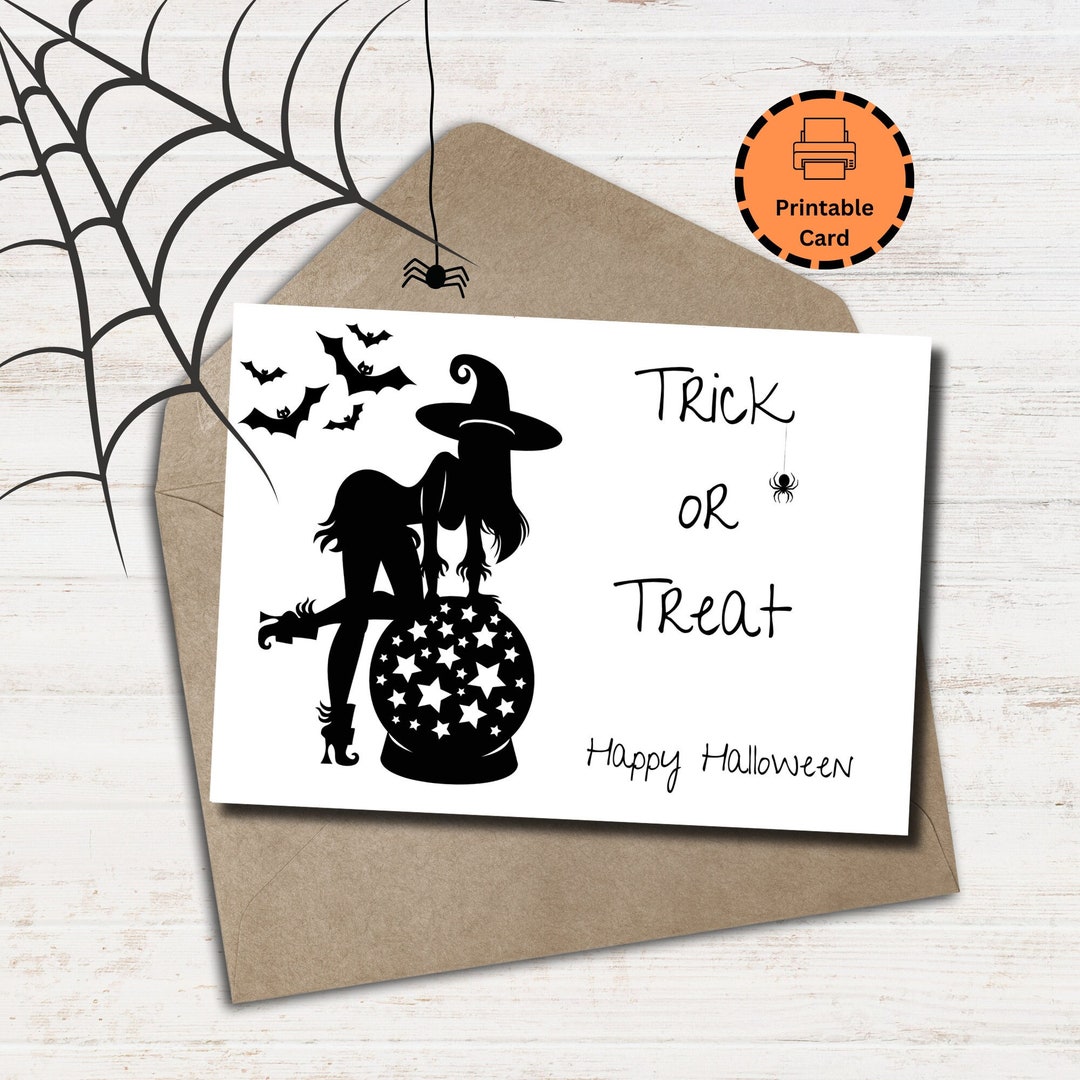 Sexy Halloween Card for Him | PRINTABLE Greeting | Trick or Treat ...