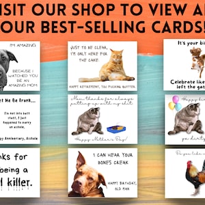 PRINTABLE Get Well Soon Card Digital Download, Funny Cat Card, Humorous ...