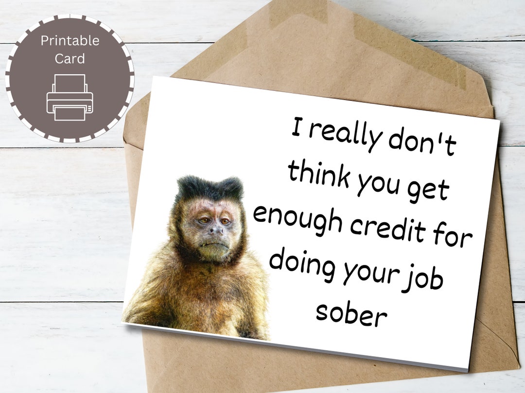 Funny Boss's Day Card | PRINTABLE Greeting Card for Coworker | Bored ...