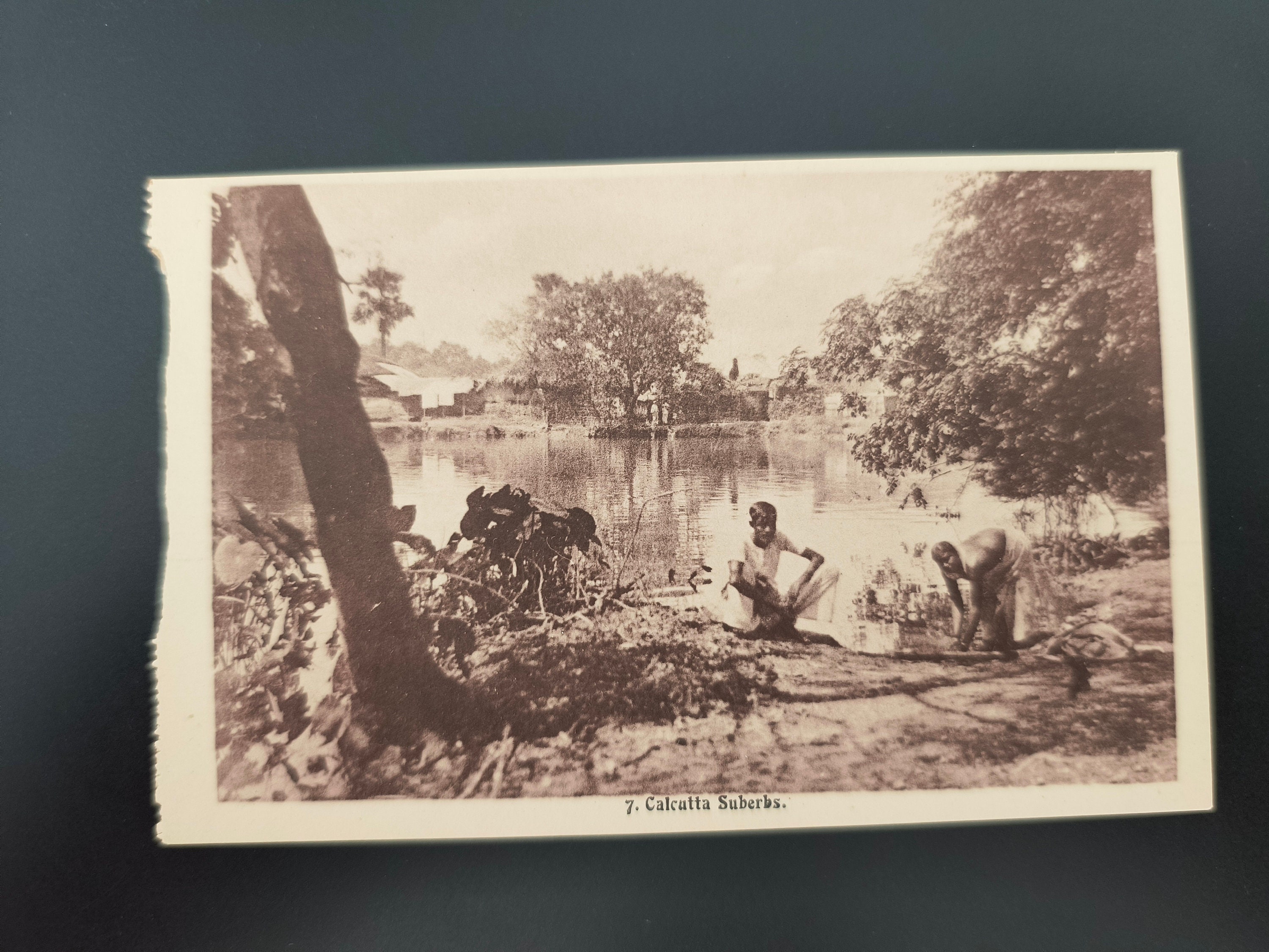Vintage Calcutta Suburbs Postcard by Art Union - Tranquil Daily Life ...