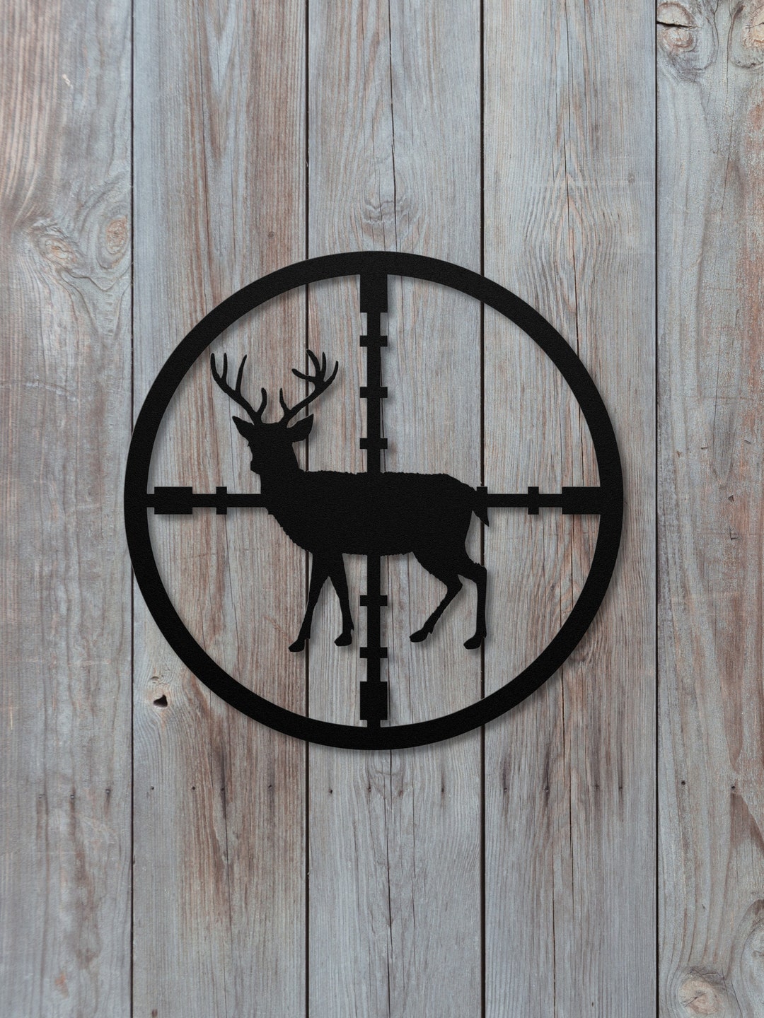 Metal Deer Scope Signmetal Wall Decorpowder Coated Outdoor Signexterior ...