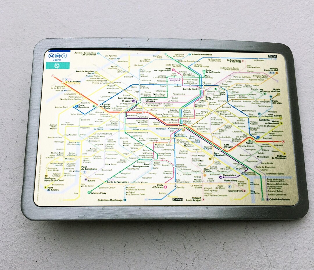 Paris Metro Map Belt Buckle, Paris Metro Map Belt Buckle, Men, Women ...
