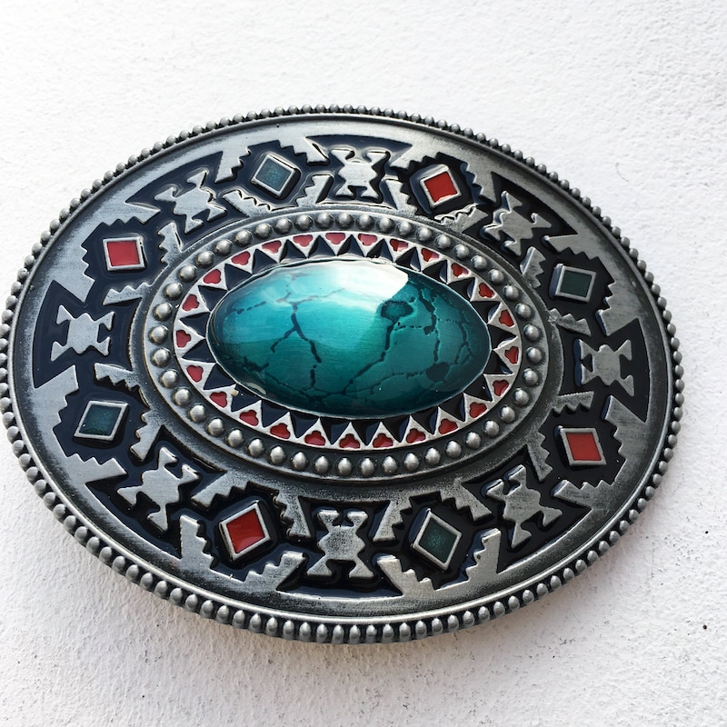 Turquoise Belt Buckle - Etsy