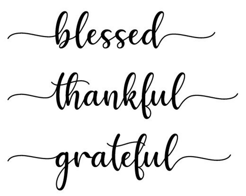Blessed Thankful Grateful SVG PDF DXF - Etsy