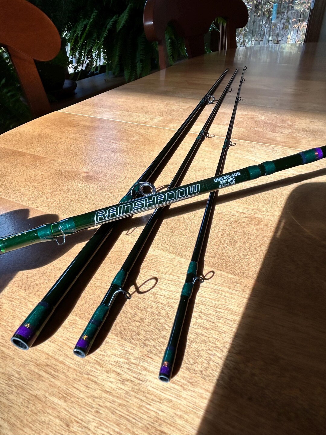 Chestonia Rainshadow 8' 6" 5 Wt. 4pc. Rainshadow Graphite Fly Rod Hand ...