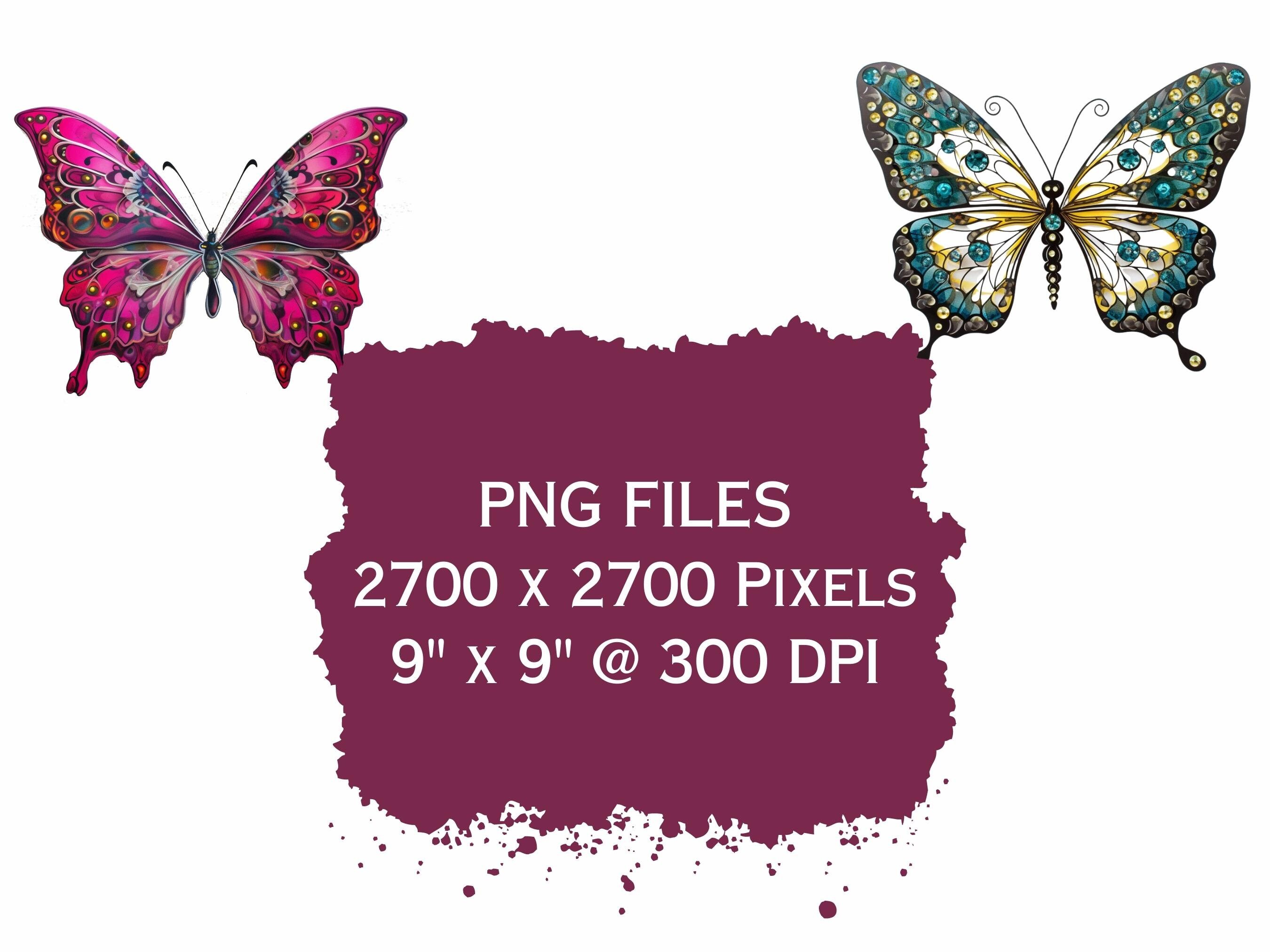 38 PNG Files Butterflies Clipart Color Butterfly Graphics - Etsy