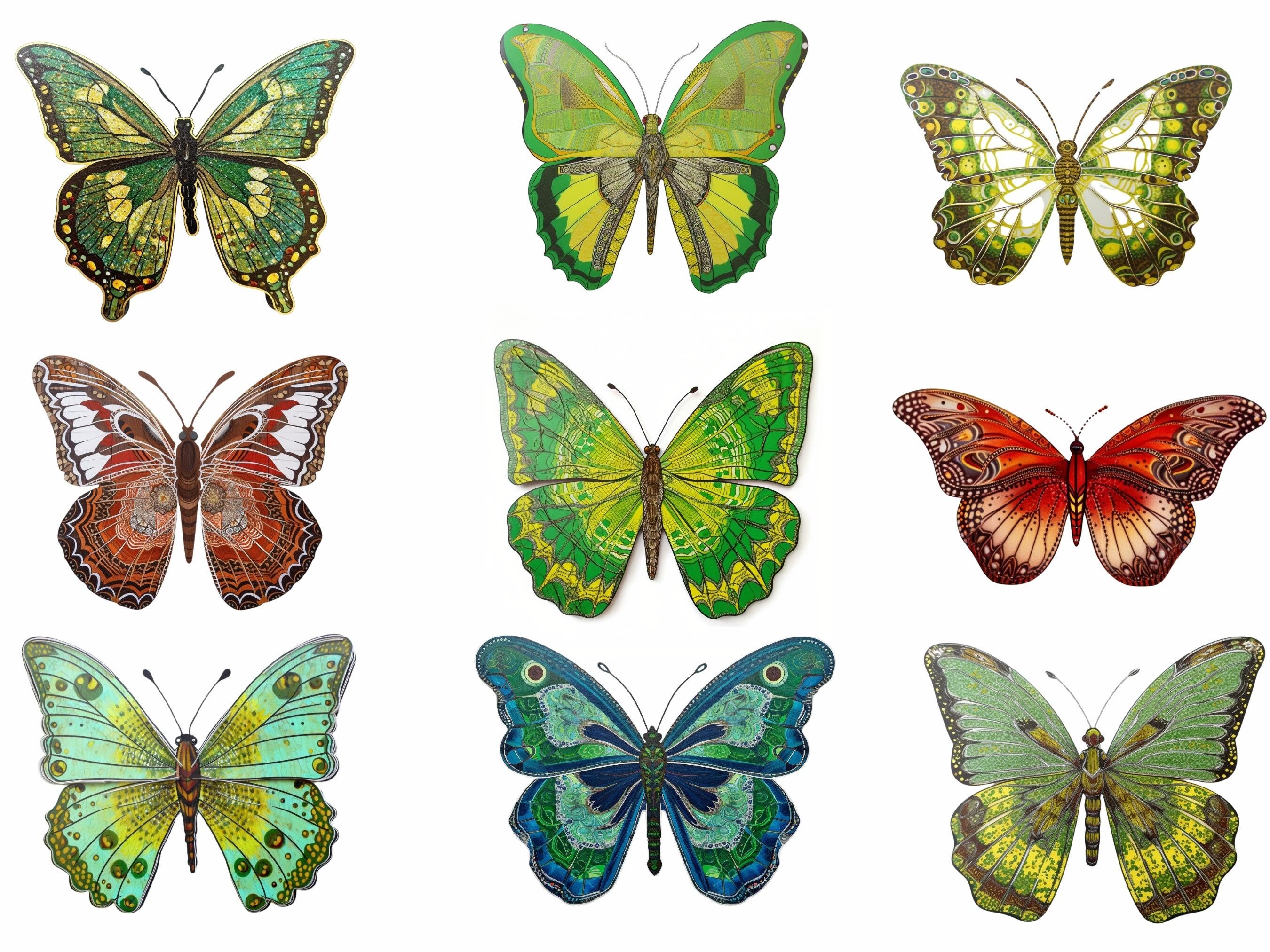 38 PNG Files Butterflies Clipart Color Butterfly Graphics - Etsy