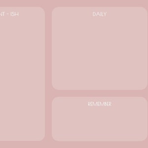Soft Pink Desktop Wallpaper Organizer | Section Labels & File Icons ...