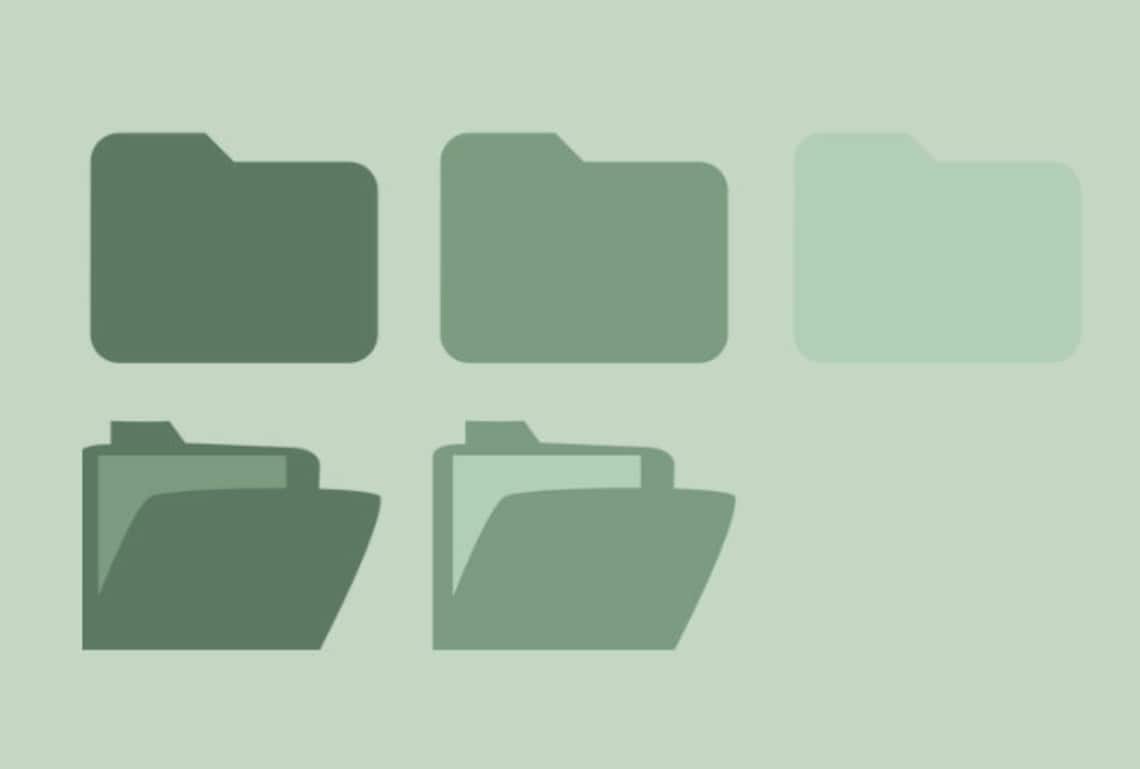 Dark Green Abstract Desktop Wallpaper Organizer | Section Labels & File ...