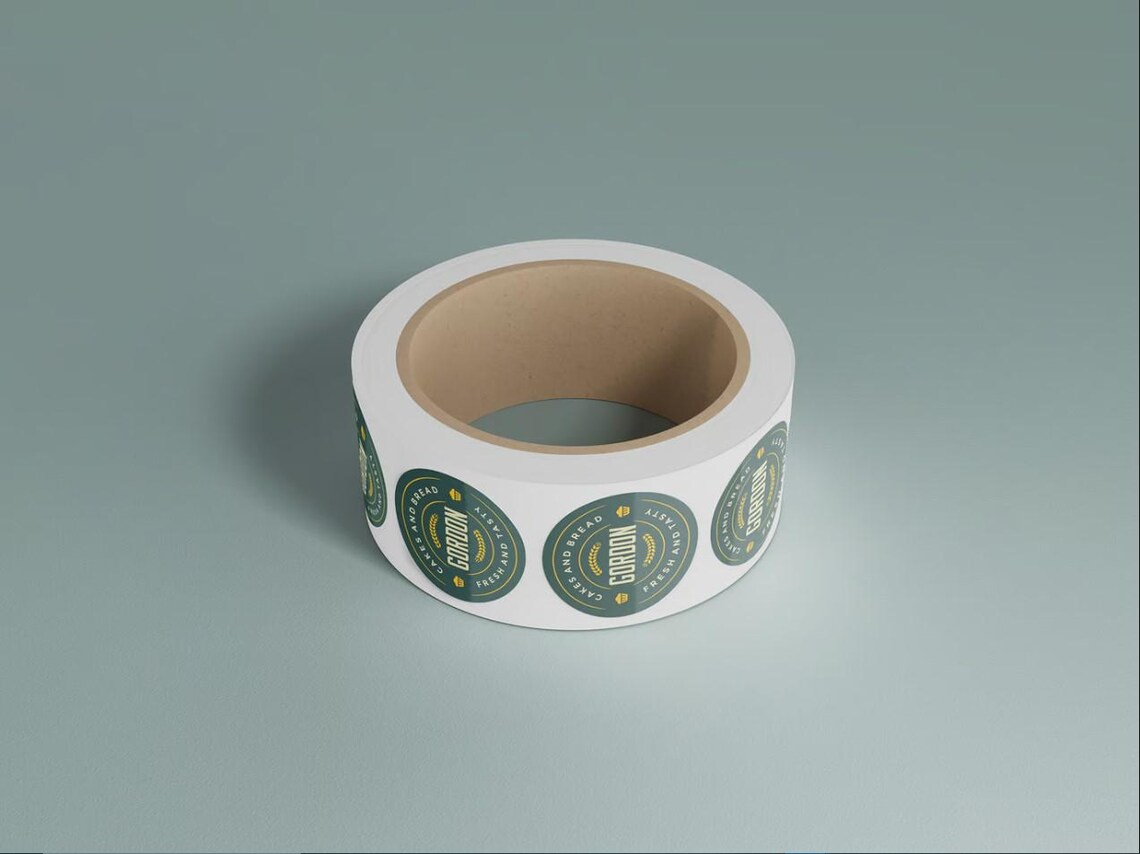 Sticker Roll Mockup - Etsy