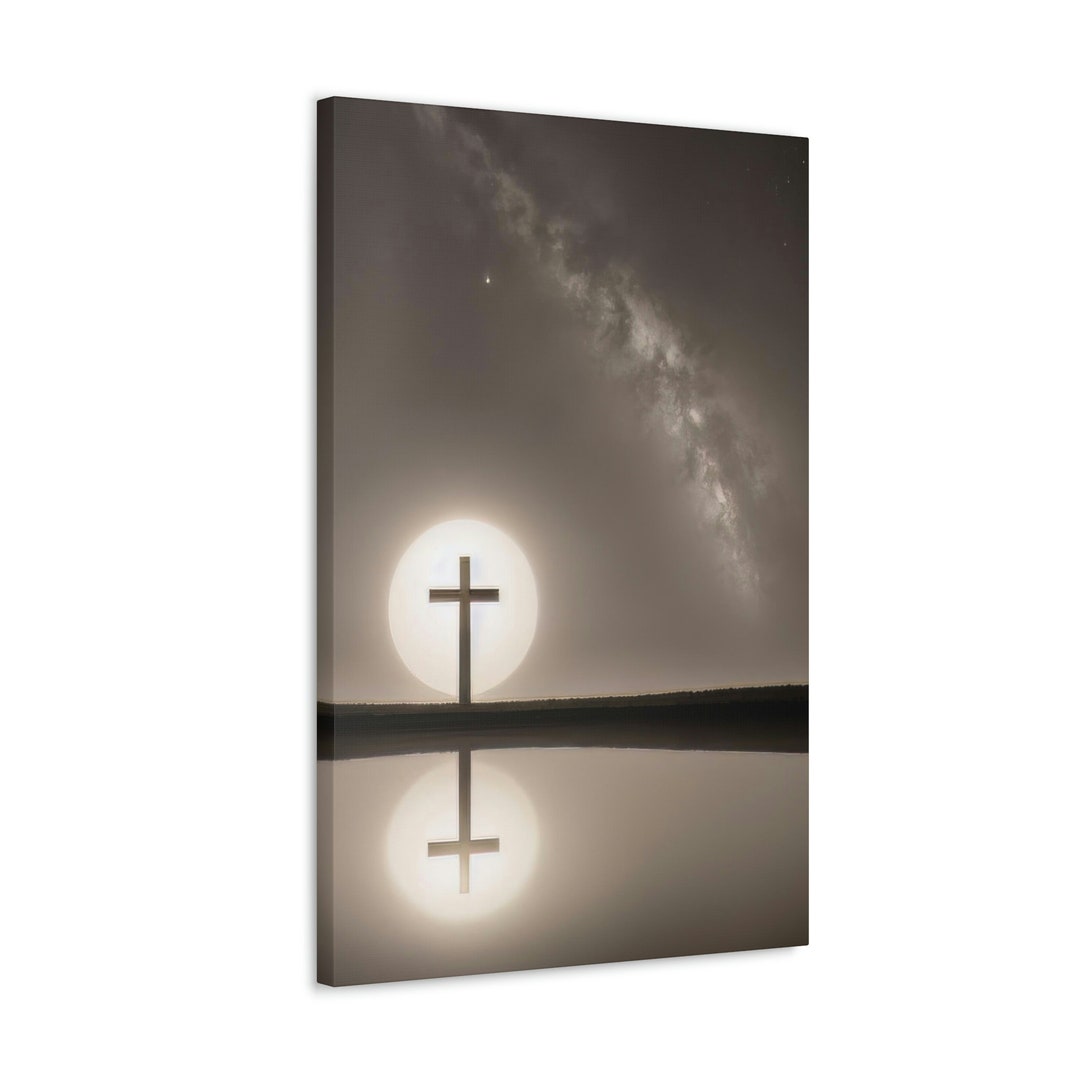Tranquility and Faith: A Cross on the Water's Surface Beautiful Cross ...