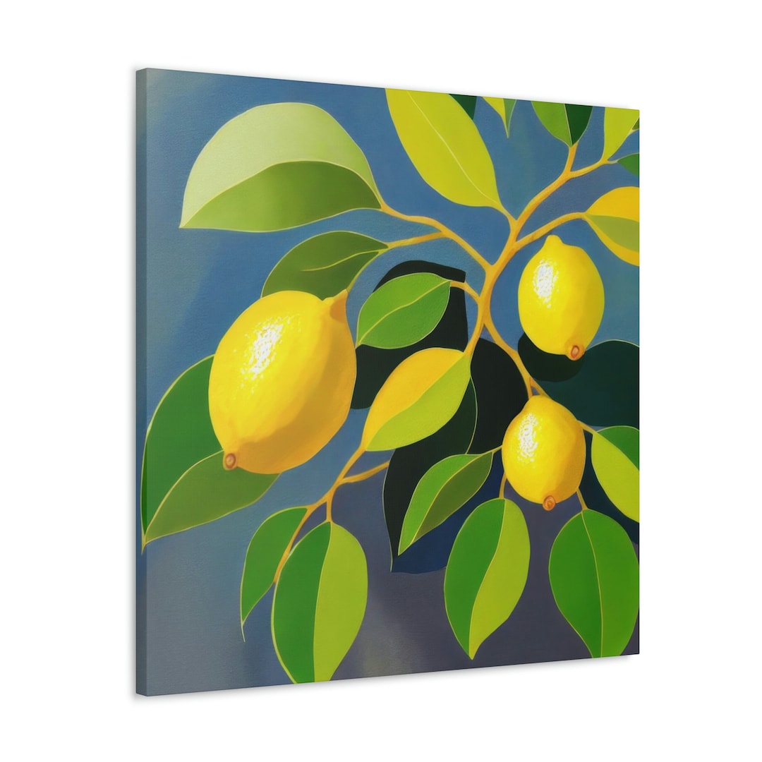 Vintage Lemon Tree Art: Fresh and Bright Citrus Decor for Your Home - Etsy