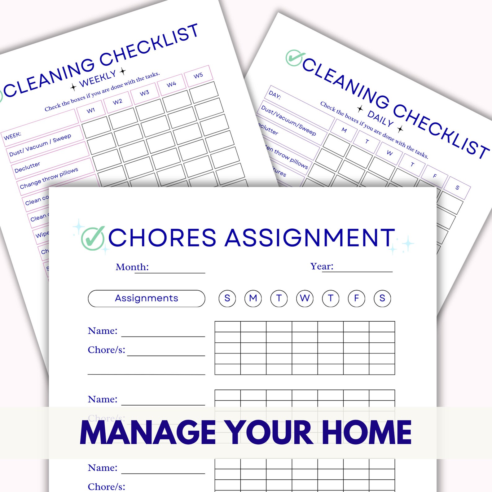 Cleaning Guide, Cleaning List PDF, Home Tidy Guide, Cleaning Checklist ...
