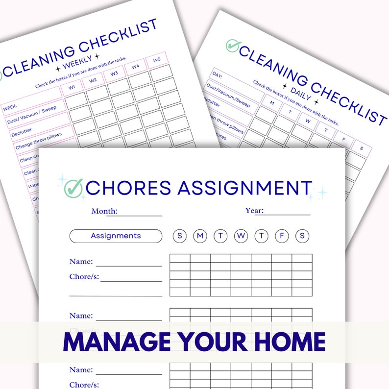 Cleaning Guide, Cleaning List PDF, Home Tidy Guide, Cleaning Checklist ...