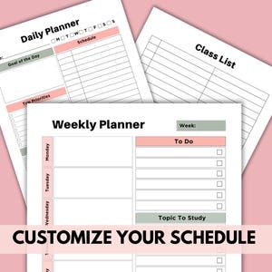 Printable Student Planner, School Planner, Assignment Tracker, Homework ...