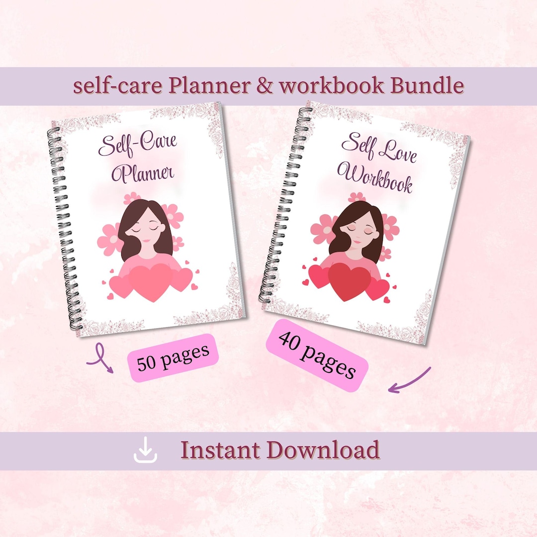 Self-care Digital & Printable Planner Bundle | Self-care Workbook ...